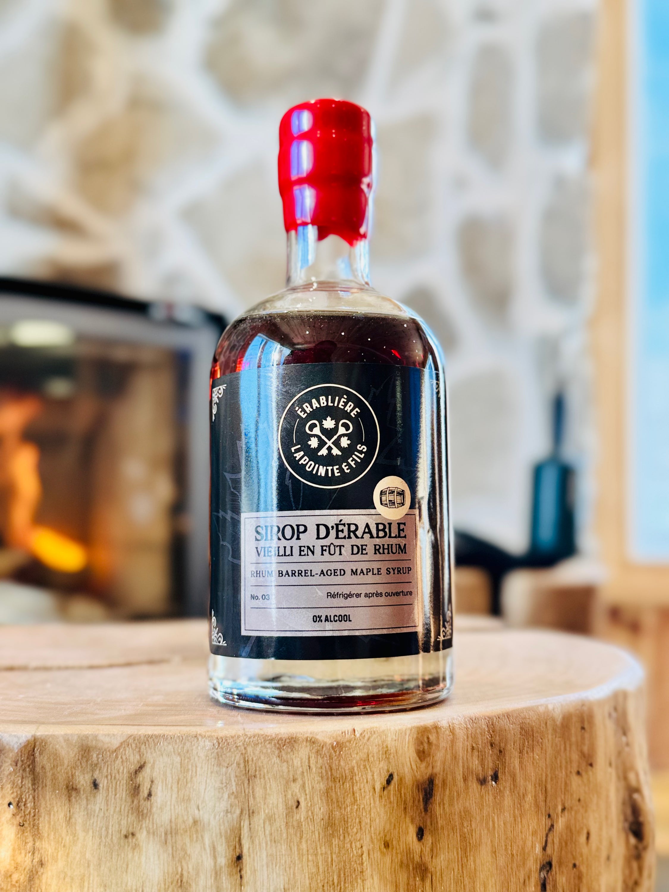 Rhum bouteille de 375ml de notre fameux sirop d’érable vieilli en fût ...